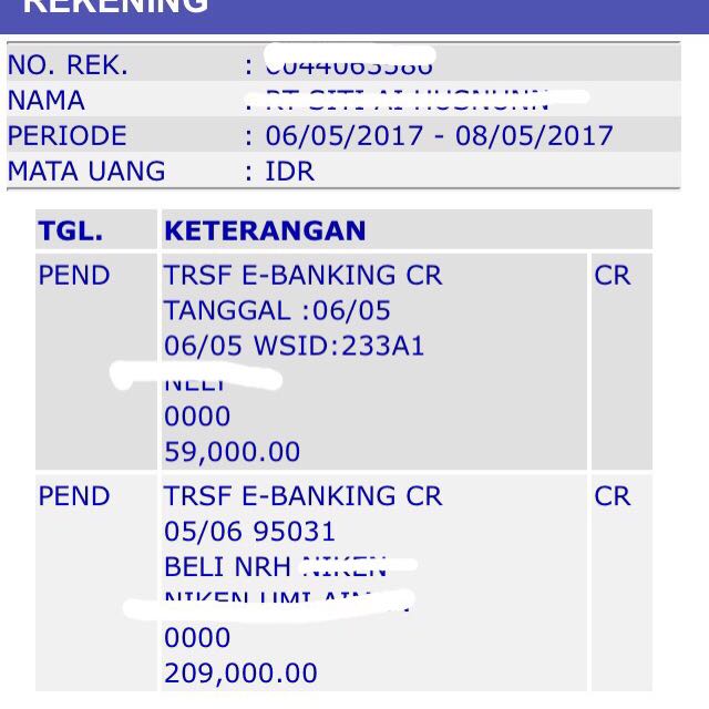 Bukti Transfer & Resi, Women's Fashion, Muslim Fashion on Carousell