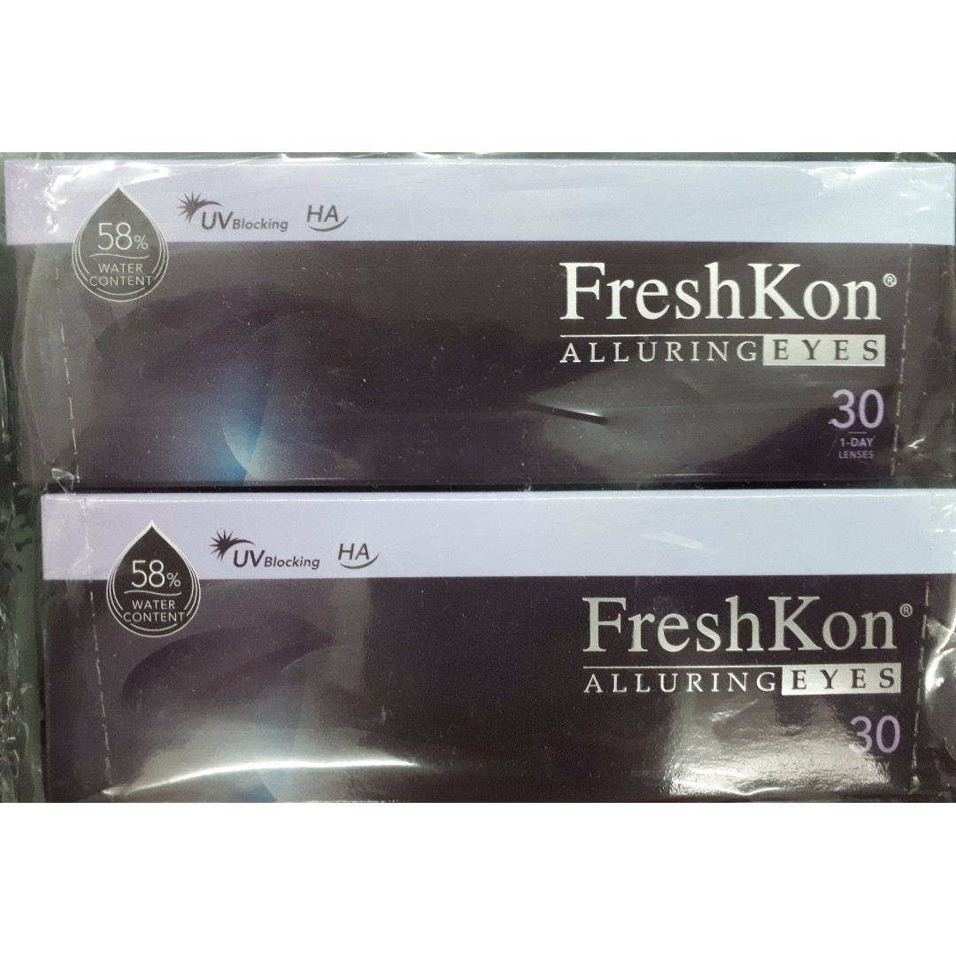 FreshKon Daily Alluring Eyes Grey Contact Lenses, Beauty & Personal ...