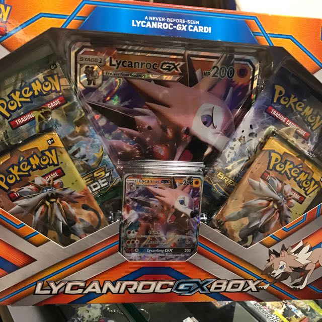Pokemon Lycanroc GX box, Hobbies & Toys, Toys & Games on Carousell