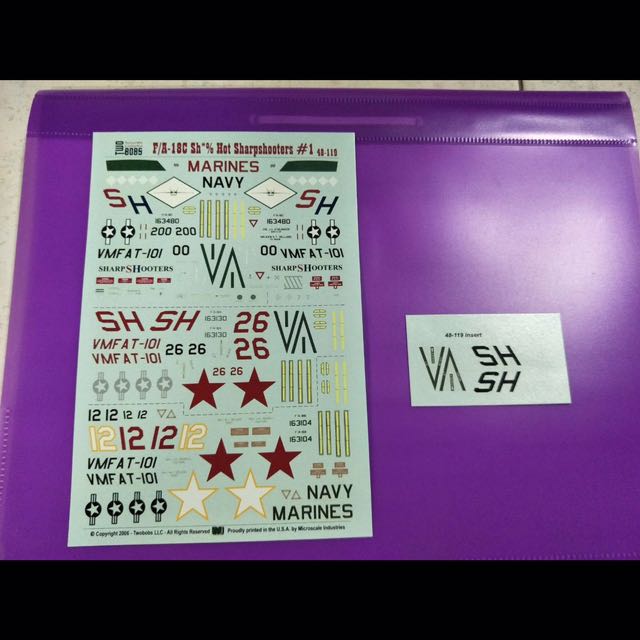 Twobobs 1:48 F/A 18C Sharpshooters Decal, Hobbies & Toys, Toys & Games ...