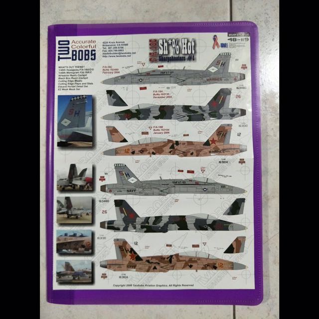 Twobobs 1:48 F/A 18C Sharpshooters Decal, Hobbies & Toys, Toys & Games ...