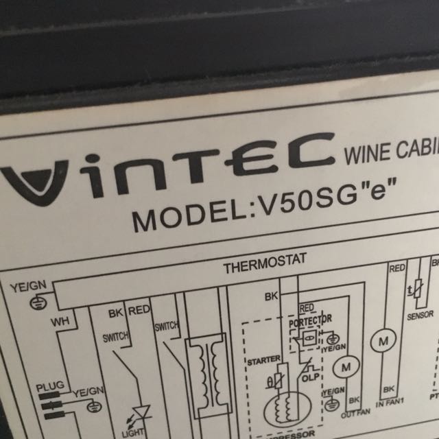 Vintec V50SGE - 48 Bottles Wine fridge, TV & Home Appliances, Kitchen Appliances, Wine Cellar ...