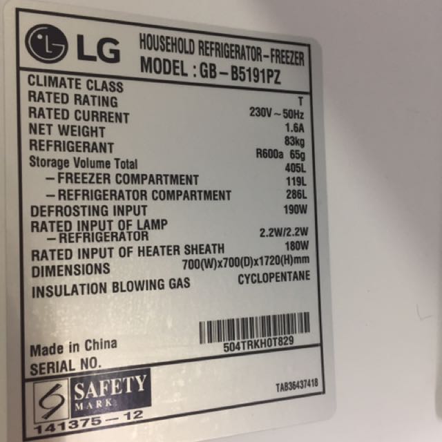 LG Bottom Freezer Refrigerator Fridge, TV & Home Appliances, Kitchen ...