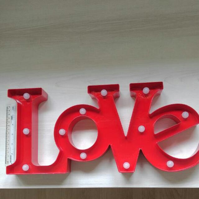 Wedding LOVE Signage With LED lights, Hobbies & Toys, Stationery ...