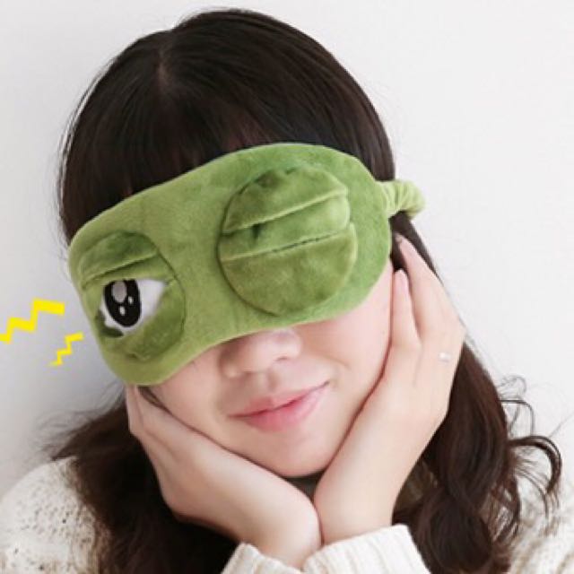 ((SOLD)) PEPE FROG SLEEP (EYE) MASK, Women's Fashion, Watches ...