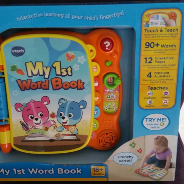 V Tech Baby 1st Word Book, Hobbies & Toys, Books & Magazines, Children ...