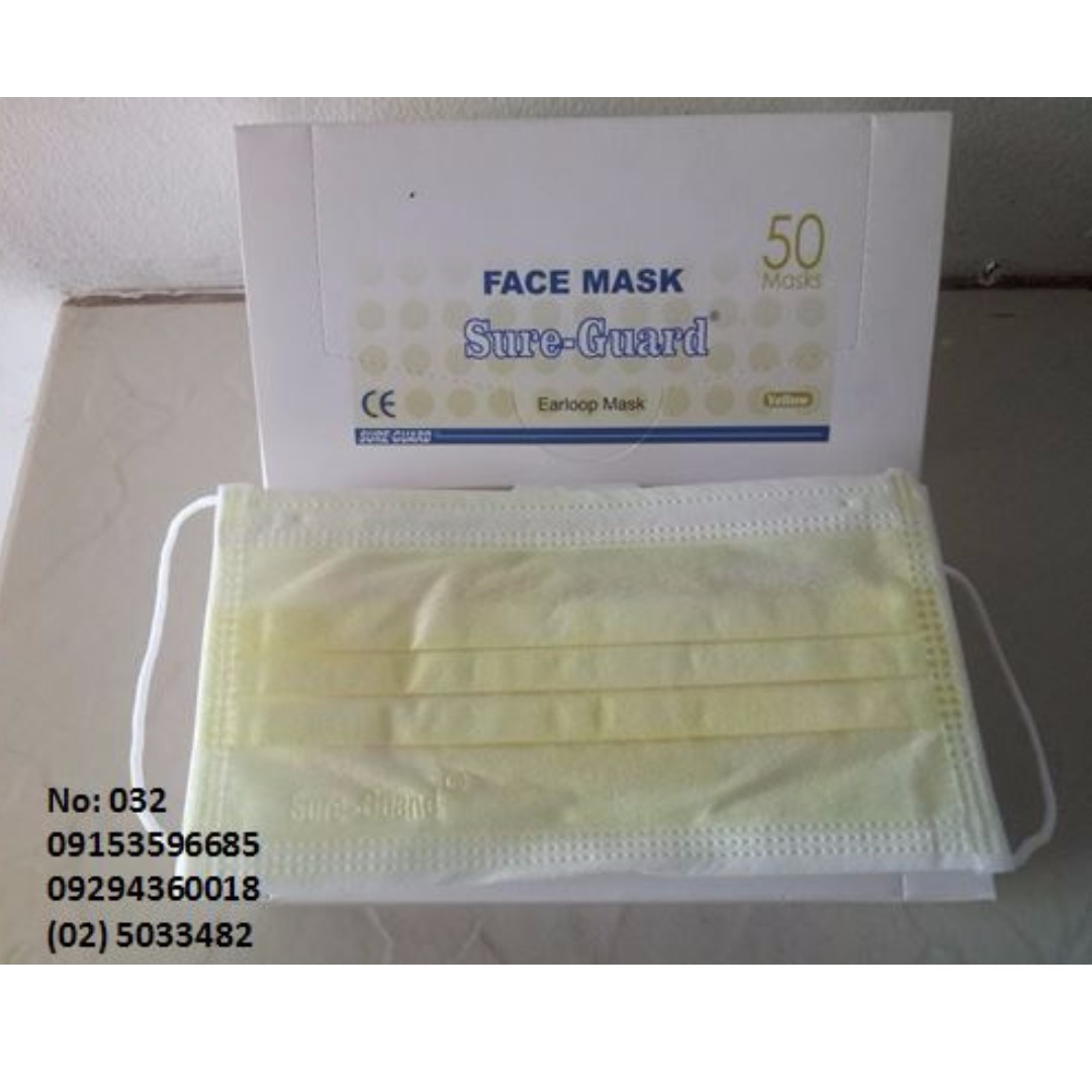 Sure-Guard Face Mask 50's, Health & Nutrition, Medical Supplies & Tools ...