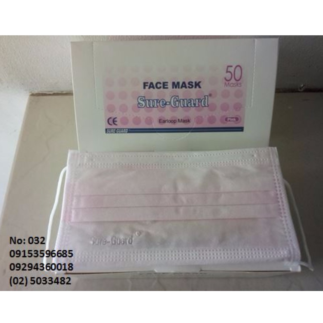 Sure-Guard Face Mask 50's, Health & Nutrition, Medical Supplies & Tools ...