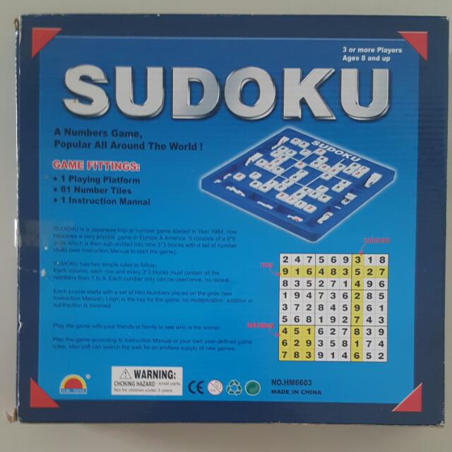SUDOKO a popular numbers game, Hobbies & Toys, Toys & Games on Carousell