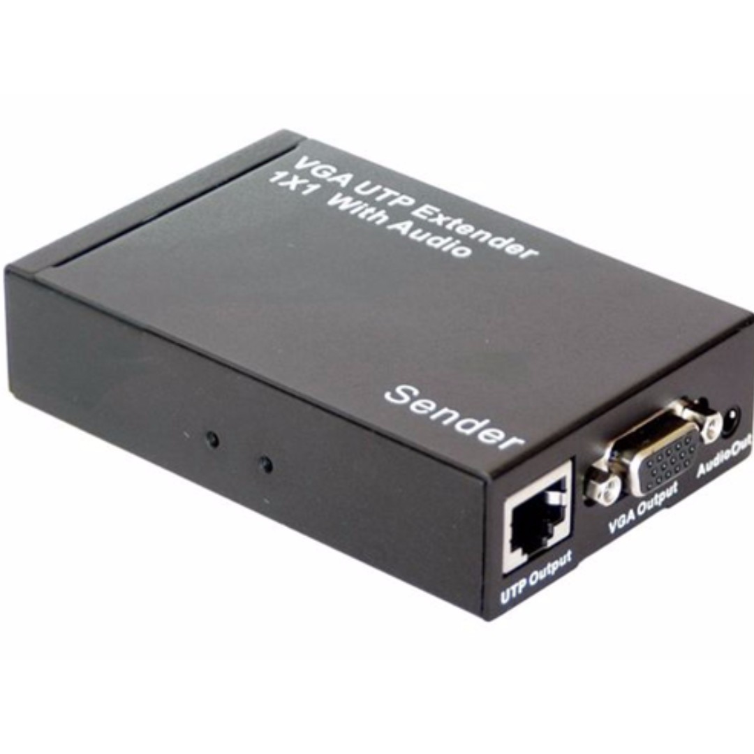 VGA UTP Extender 1X1 Splitter with Audio - VGA 300米延長器 - S0620, 電腦＆科技, 電腦周邊及配件, 電腦線、轉接線及轉換器 ...
