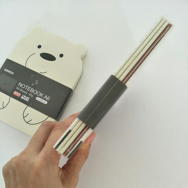 We Bare Bears Miniso Notebook, Hobbies & Toys, Stationery & Craft ...