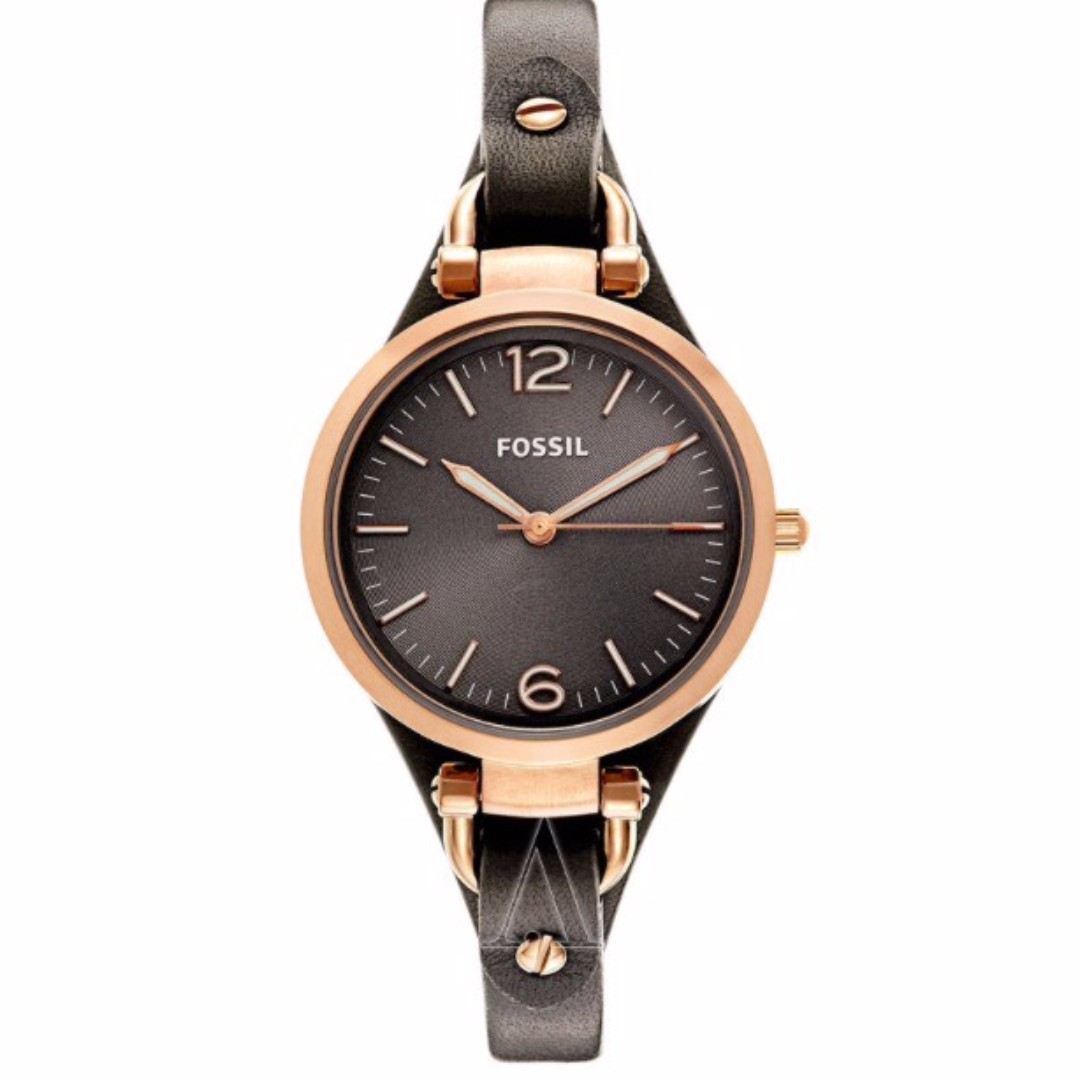 Fossil Georgia smoke leather watch ES3077, Mobile Phones & Gadgets ...