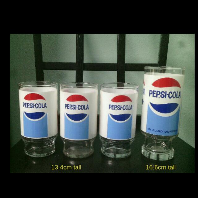 Pcol Gelas Pepsi Cola Drinking Glass, Furniture & Home Living, Home ...