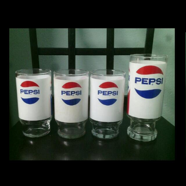 Pcol Gelas Pepsi Cola Drinking Glass, Furniture & Home Living, Home ...