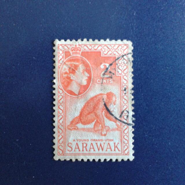 MYSTM. Malaysia Stamp. 1957-10-01. -Sarawak, Orangutan (Pongo Sp ...