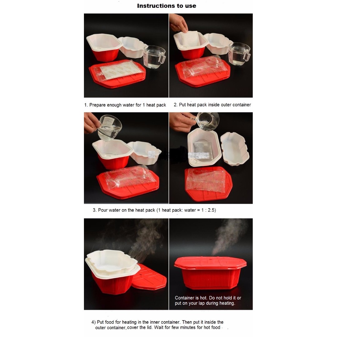 Camping Heat Pack disposable Food Container, TV & Home Appliances ...