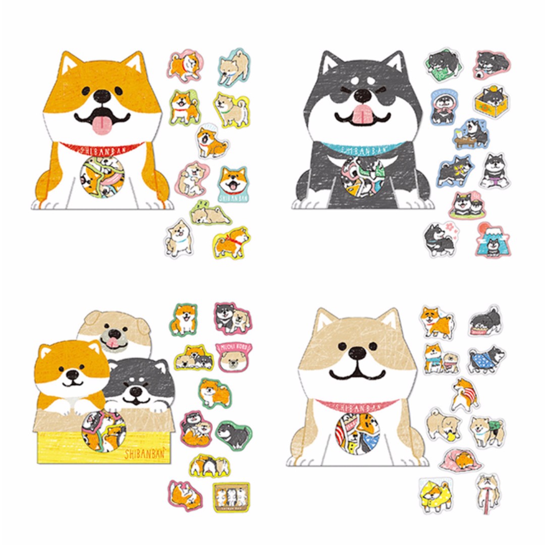 Last 1 Instock! (Mix & Match)*Mind Wave Japan - Shibanban Inu Stickers ...