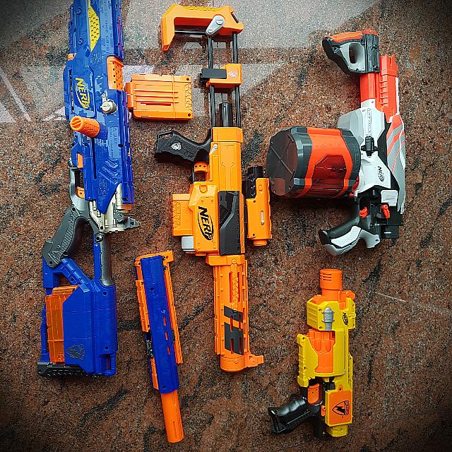 Nerf Guns - 4 Sets Of Different Types., Hobbies & Toys, Toys & Games on ...