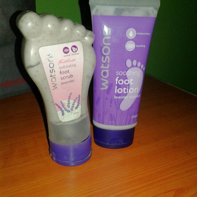 Watsons Foot Scrub 177ml & Watsons Foot Lotion 150ml, Beauty & Personal ...