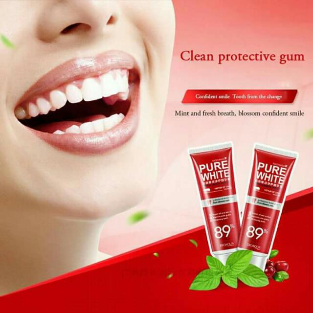 BIOAQUA PURE WHITE DENTAL GUM CARE WHITENING TOOTHPASTE, 120g, Beauty ...