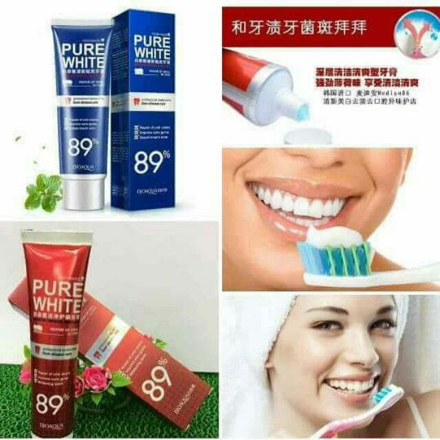 BIOAQUA PURE WHITE DENTAL GUM CARE WHITENING TOOTHPASTE, 120g, Beauty ...