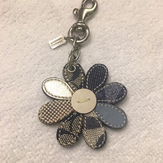 Coach Denim N Leather Daisy Keyfob, Women's Fashion, Watches ...