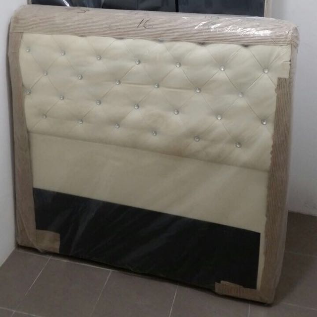 Cream Colour Super Single Bed Frame, Furniture & Home Living, Furniture ...