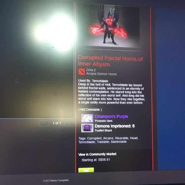 DotA 2 Corrupted Purple Terrorblade Arcana, Video Gaming, Gaming Accessories, Game Gift Cards ...