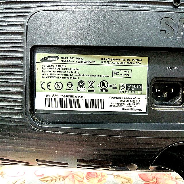 Samsung B2030 Monitor, Computers & Tech, Parts & Accessories, Monitor ...