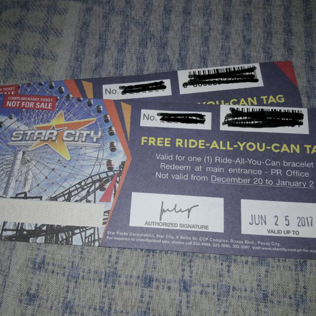 Star City Ticket for Only 250 pesos!!!, Tickets & Vouchers, Local ...