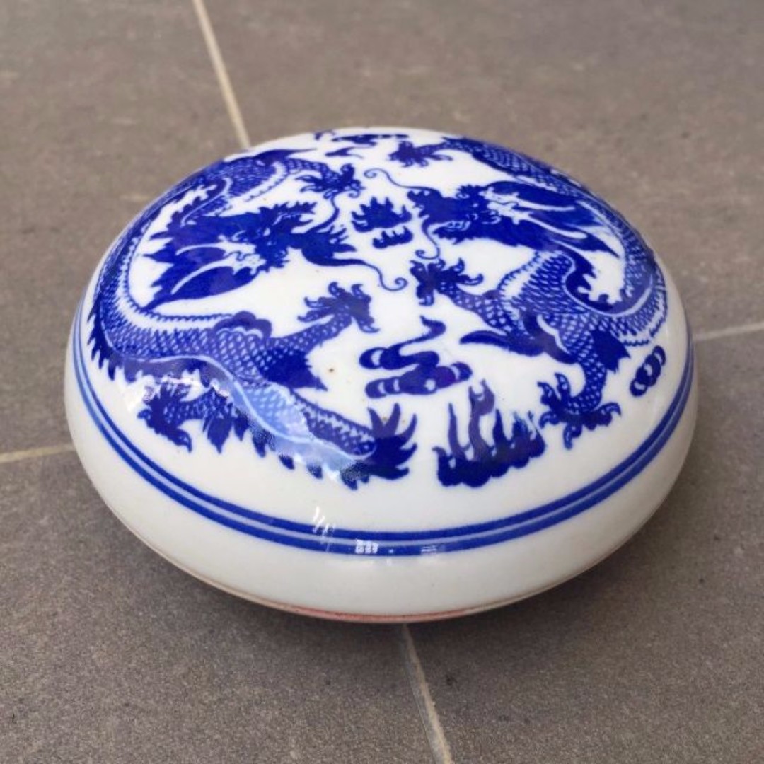 Chinese Double Dragon Red Seal Ink For Large Chinese Seals, Hobbies ...