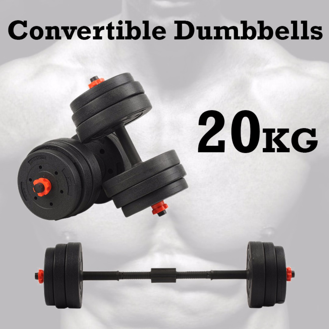 dumbbell set 20kg (2 x 10kg), Sports Equipment, Exercise & Fitness ...