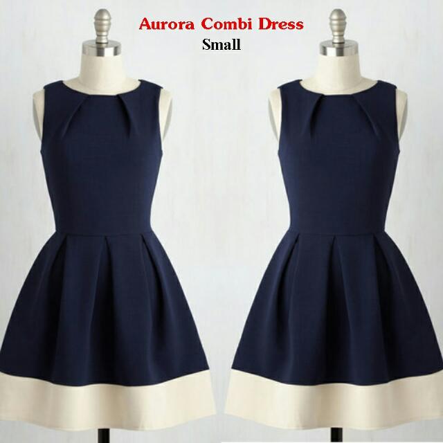 Aurora Combi Dress In Dark Blue, Women's Fashion, Dresses & Sets ...