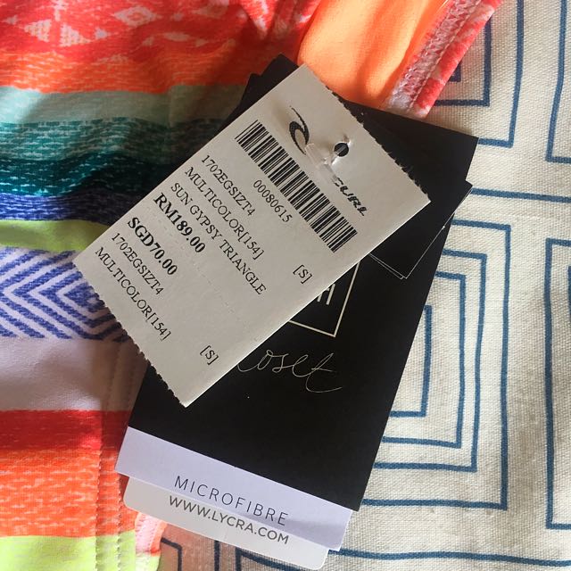 BNWT Ripcurl Sun Gypsy Triangle Bikini, Women's Fashion, Swimwear ...