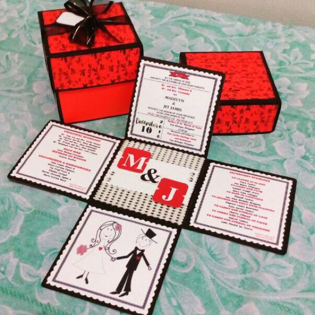 Invitation Letter Explosion Box, Hobbies & Toys, Stationary & Craft ...