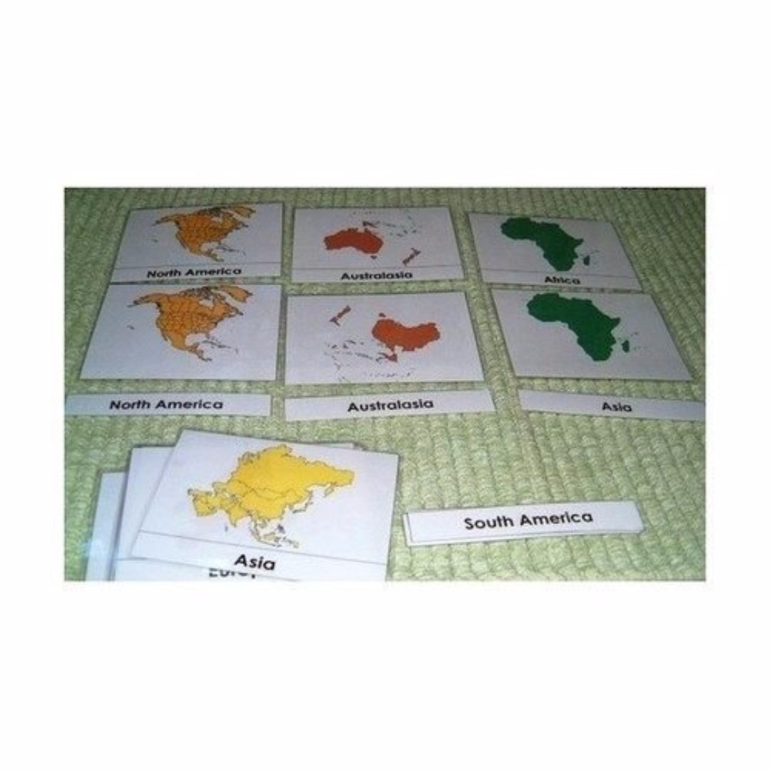 3 PARTS CARDS - NAMES OF CONTINENTS, Babies & Kids, Going Out, Other ...