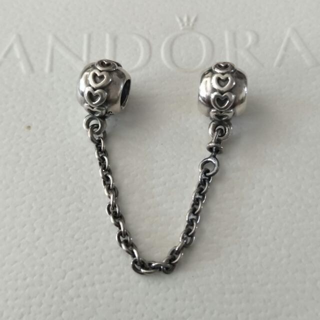 Authentic Pandora Heart Safety Chain, Women's Fashion, Watches ...