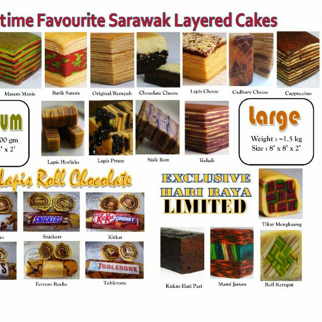 Premium Sarawak Kek Lapis, Food & Drinks, Homemade Bakes on Carousell