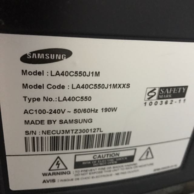 Samsung LA40C550J1M 40" Full HD LCD TV, TV & Home Appliances, TV ...