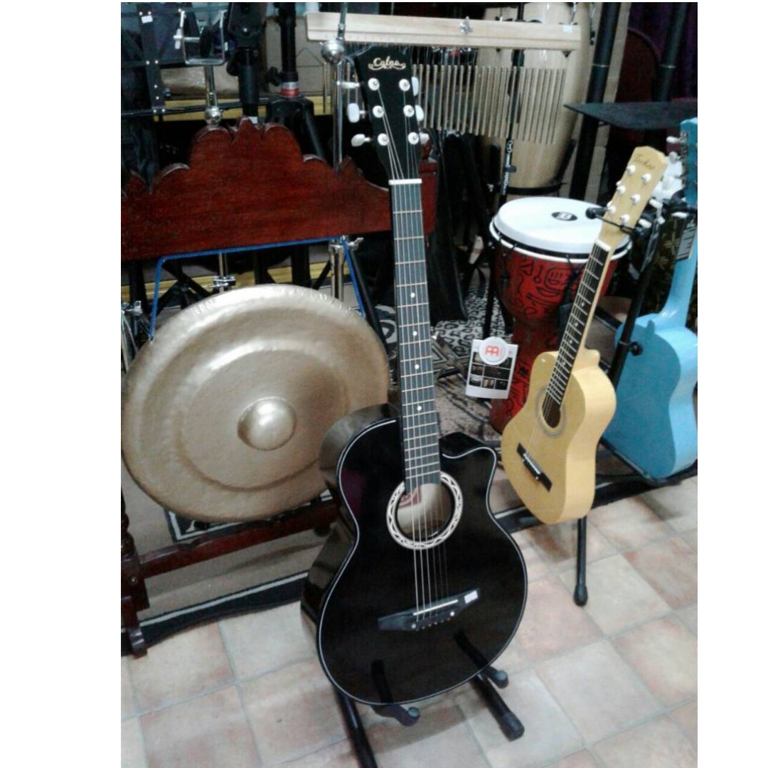 Calao Acoustic Guitar ( Black ), Hobbies & Toys, Music & Media, Musical ...