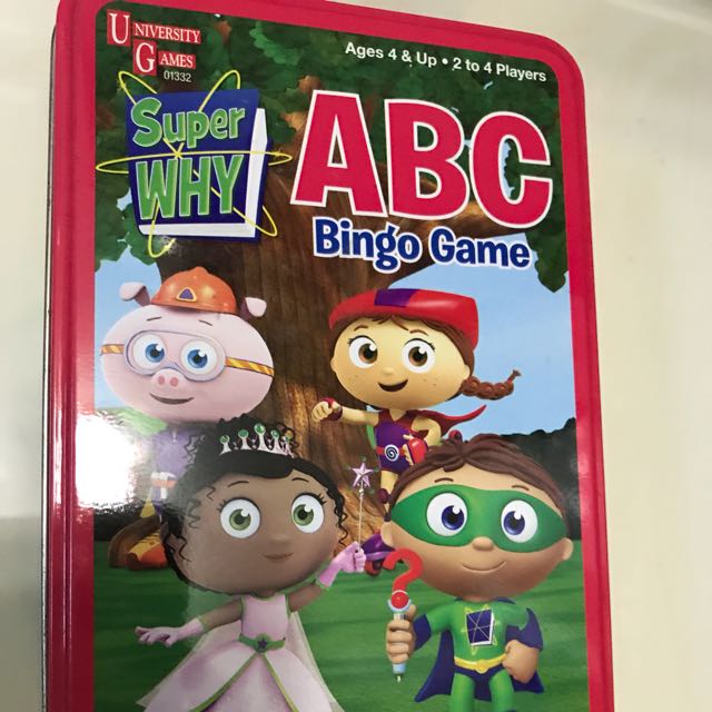 Super why Bingo Game, Hobbies & Toys, Toys & Games on Carousell