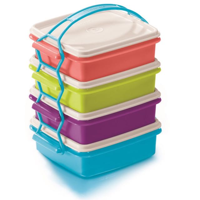 Tupperware 4 Stackable Goody Box With Cariolier, TV & Home Appliances ...
