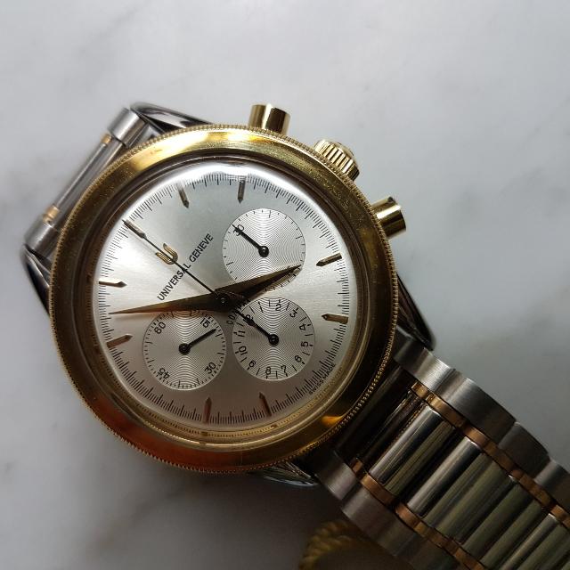 Universal Geneve Vintage Lemania 1873/74 Hand Wind Chronograph 18K/SS ...