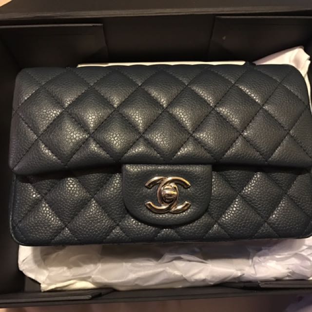 Chanel Mini (Blue), Luxury, Bags & Wallets on Carousell