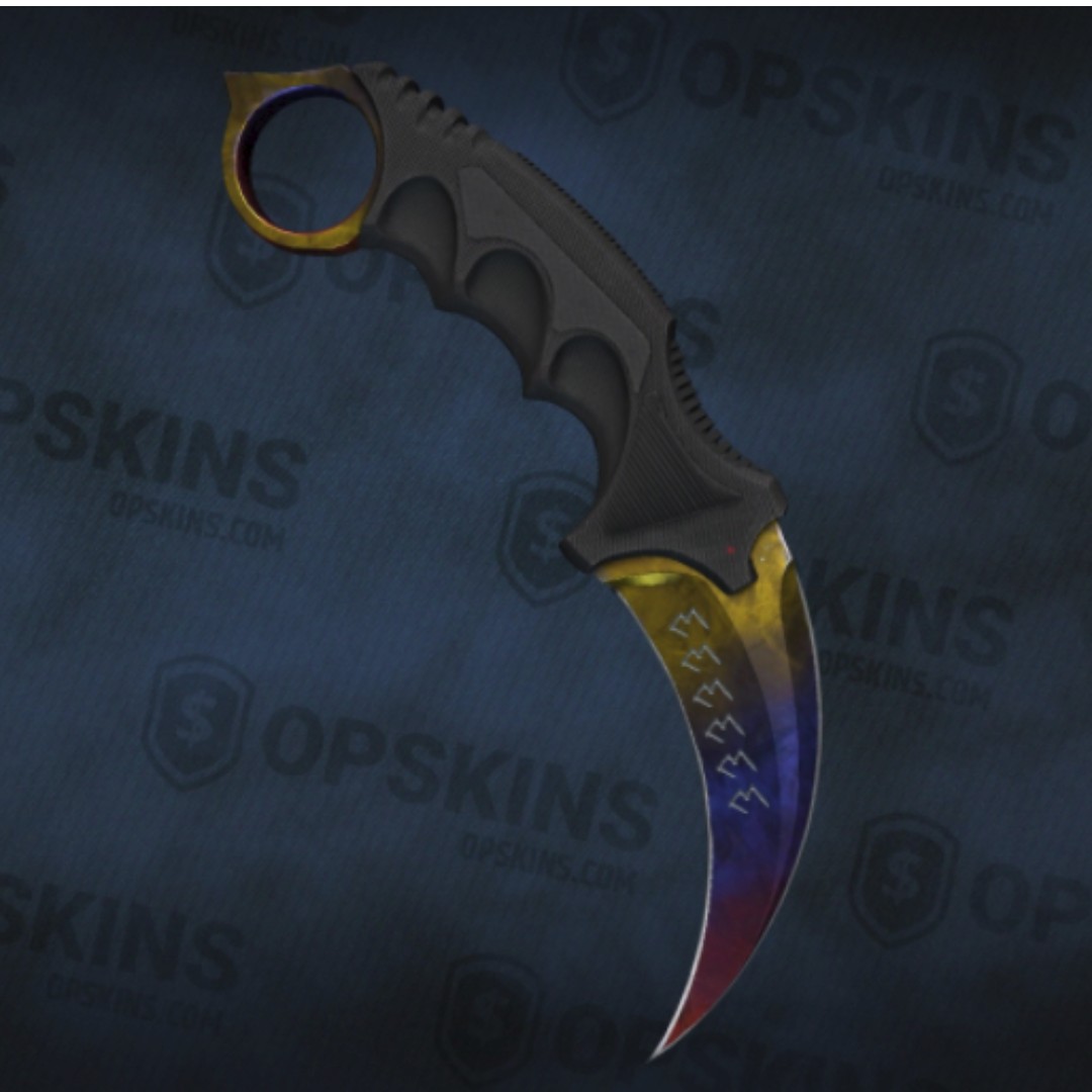 CSGO Stattrak Karambit Marble Fade Fake FireIce, Video Gaming, Gaming ...