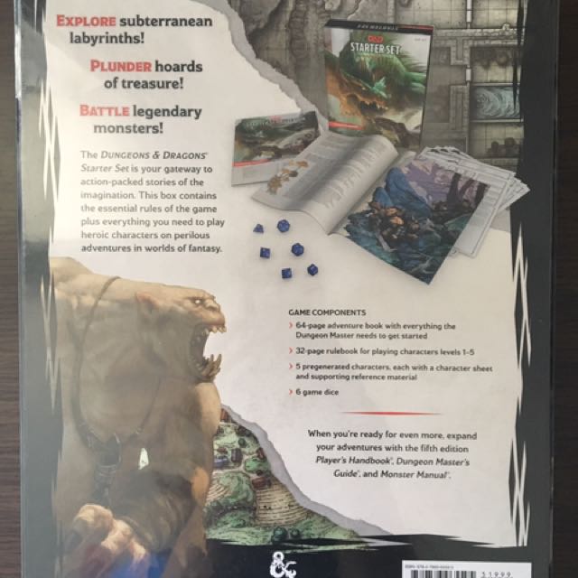 Dungeons and Dragons Starter Set 5th Ed (DnD Starter Set), Hobbies ...