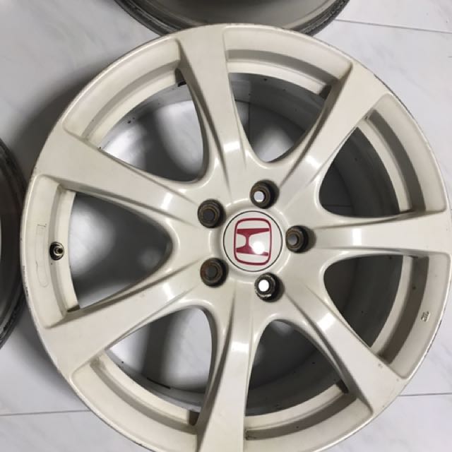 Honda Civic Type R (FD2R) Original White Rim, Car Accessories on Carousell