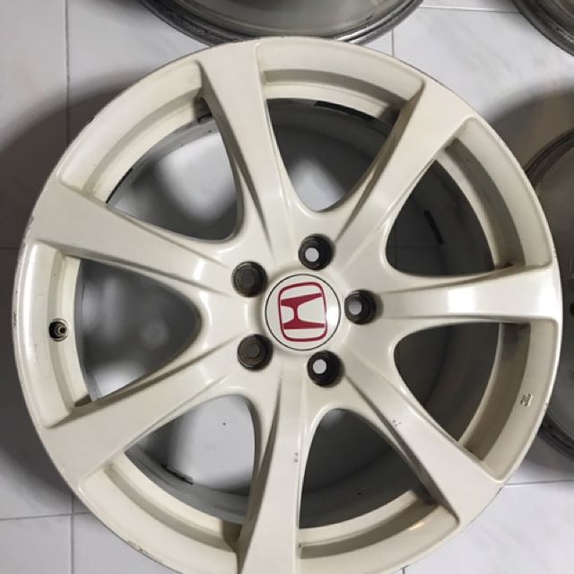 Honda Civic Type R (FD2R) Original White Rim, Car Accessories on Carousell