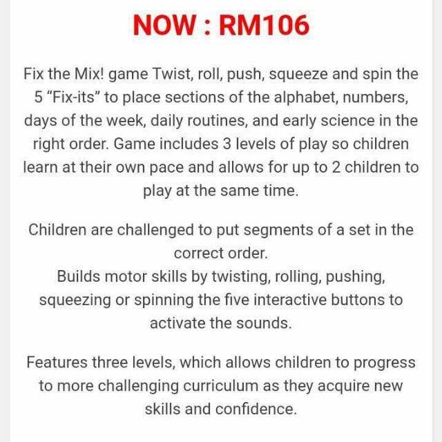LEAPFROG : FIX THE MIX, Hobbies & Toys, Toys & Games on Carousell