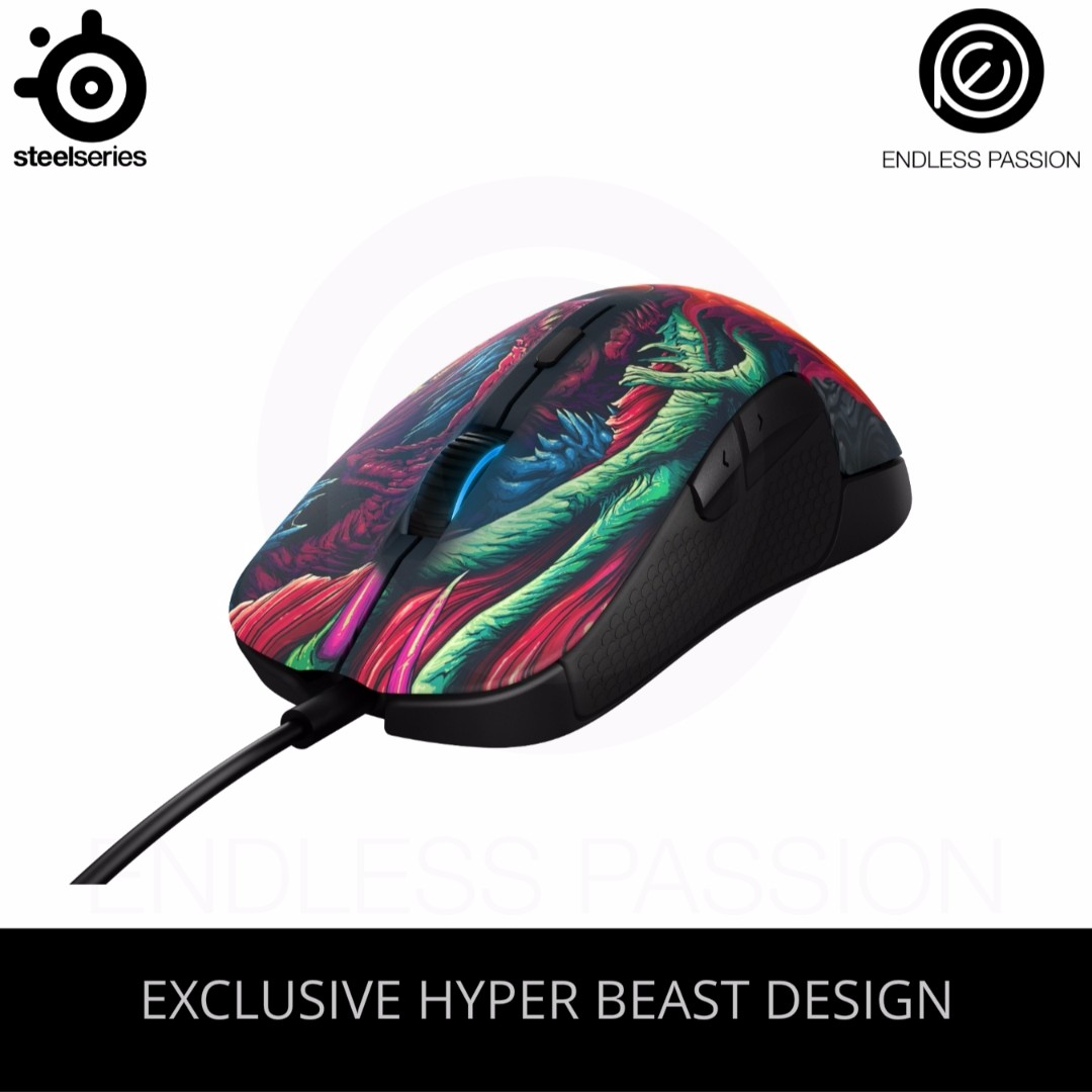 Steelseries Rival 300 CSGO Hyper Beast Edition Gaming Mice, Computers ...